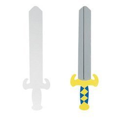 Fun Express DIY Swords for Kids - Makes 12, Each Toy is 20 inches Long ...